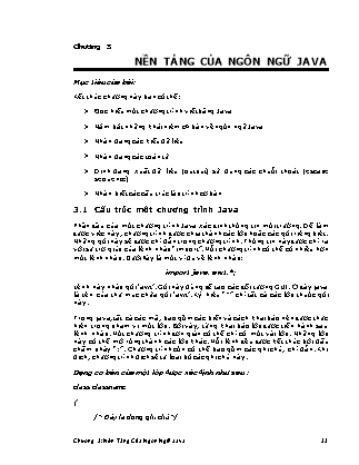 Bài giảng CoreJava - Chương 3: Nền tảng của ngôn ngữ Java