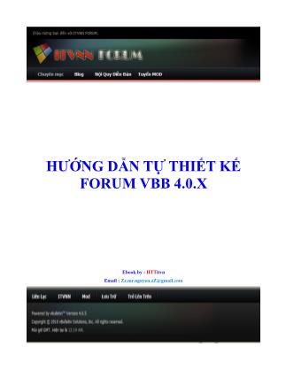 Hướng dẫn tự thiết kế forum VBB 4.x - Phần 1: Cài đặt diễn đàn