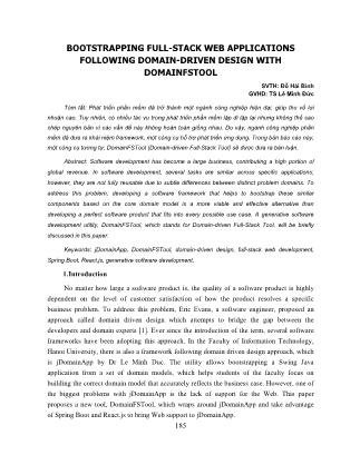 Bootstrapping full-stack web applications following domain-driven design with domainfstool