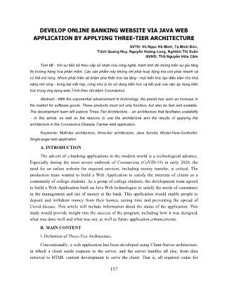 Develop online banking website via java web application by applying three-tier architecture