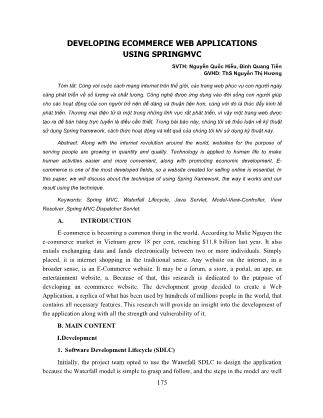 Developing ecommerce web applications using springmvc