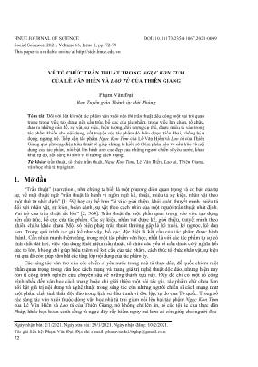 Về tổ chức trần thuật trong ngục Kon Tum của Lê Văn Hiến và lao tù của Thiên Giang